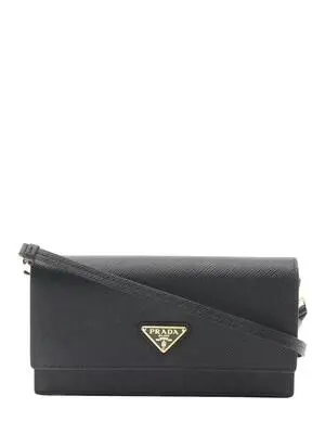 Prada Saffiano Leather Shoulder Bag - Black