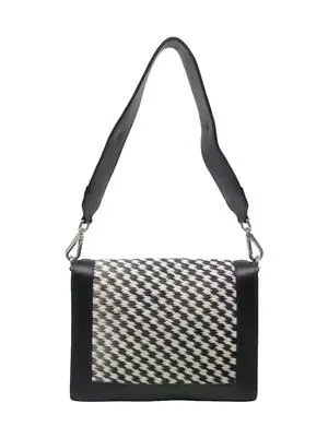 Etro Embellished Straw Shoulder Bag - Black