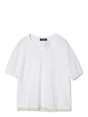 Undercover Layered Hem V-neck T-shirt - White