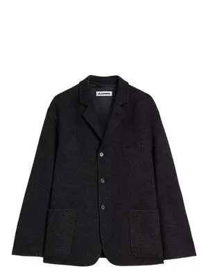 JIL SANDER Chevron Pattern Jacket - Black