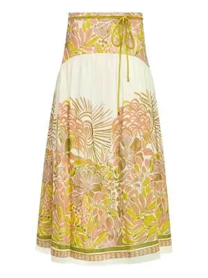 MARIE OLIVER Vicki Midi Skirt - Neutrals