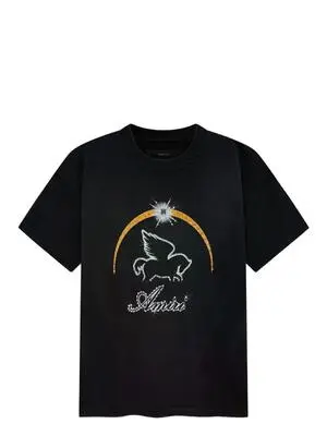 Amiri Crystal-embellished Pegasus T-shirt - Black