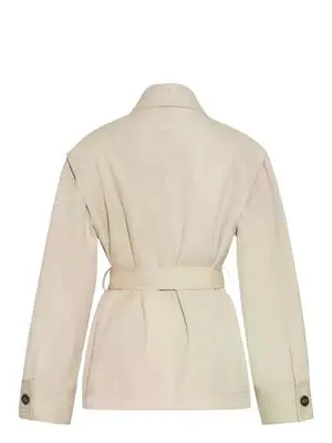 Adam Lippes Brixson Belted Military Jacket - Neutrals