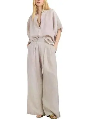 Momoni Brooklyn Kimono Sleeve Shirt - White