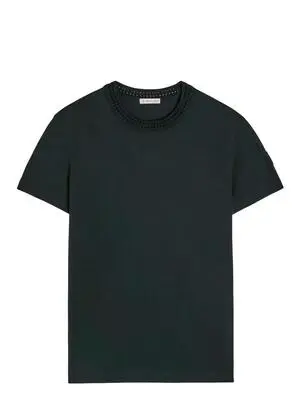 Moncler Crochet Trim T-shirt - Blue