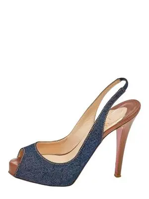 CHRISTIAN LOUBOUTIN Lady Peep Slingback Sandals - Blue