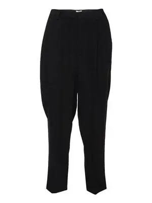 Miu Miu Crepe Tapered Trousers - Black