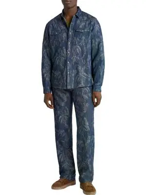 Etro All-over Jacquard Motif Jeans - Blue