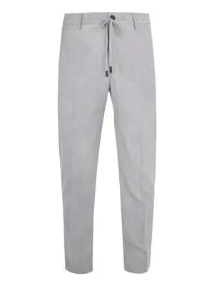 Peserico Tailored Trousers With Drawstring Waist - Grey