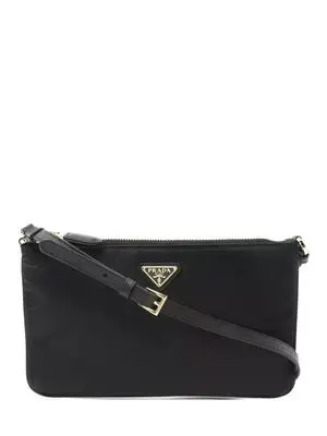 Prada Saffiano Leather Crossbody Bag - Black