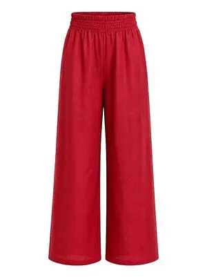 MARIELĒ Anna Linen Trousers - Red