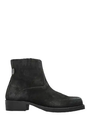 ALLSAINTS Orla Suede Square Toe Ankle Boots - Grey