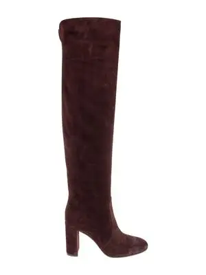 GIANVITO ROSSI Over-the-knee Block Heel Boots - Burgundy