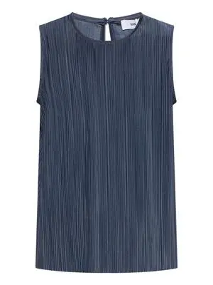 SAMSØE SAMSØE Pleated Sleeveless Top - Navy Blue