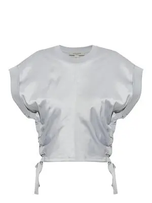 ALLSAINTS Mira" Cropped Top With Adjustable Side Ruching - Blue