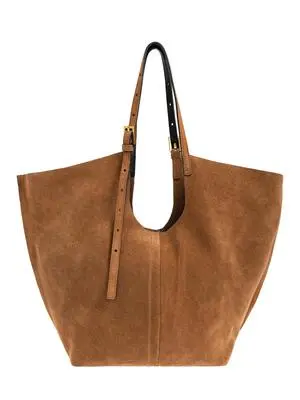 ALLSAINTS Suede Shoulder Bag With Adjustable Strap - Brown