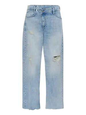 ALLSAINTS AllSaints AKI Jeans - Wide Leg Distressed Denim