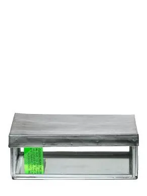 PUEBCO Glass Jewelry Box With Recycled Steel Lid - Single