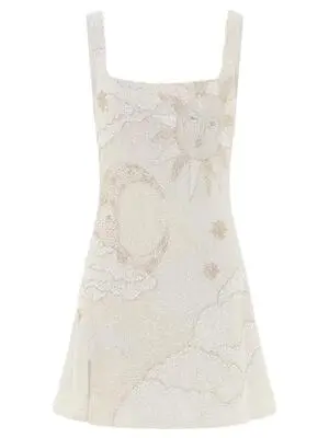 CLIO PEPPIATT Embellished Mini Dress - Ivory