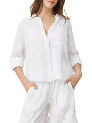 Splendid Caprice Star Button-up Shirt - White