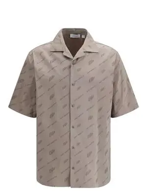Off-White Monogram-print Short-sleeved Shirt - Neutrals