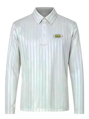 METALWOOD STUDIO Player Stripe-pattern Long-sleeve Polo Shirt - Neutrals