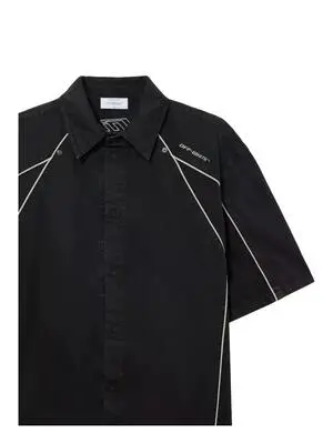 Off-White Piped Short-sleeve Shirt - Black