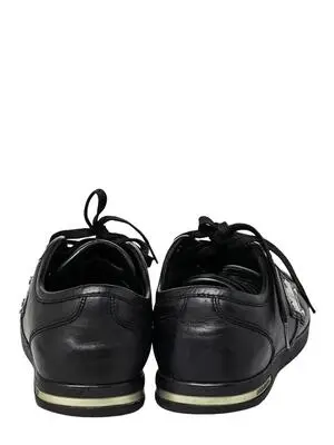 Dolce & Gabbana Logo Plaque Lace-up Sneakers - Black