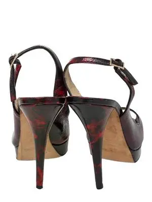 JIMMY CHOO 115mm Peep-toe Heeled Sandals - Red