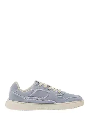 BAREBARICS Zing Denim Frayed-edge Panelled Sneakers - Blue