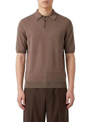 BALLANTYNE Silk And Cashmere Polo Shirt - Natural