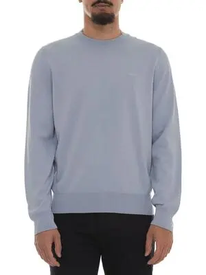 BOSS Essential Cotton Crew Neck Knit Top - Violet