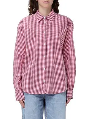 MC2 SAINT BARTH Striped Cotton Long-sleeve Shirt With French Collar - Red