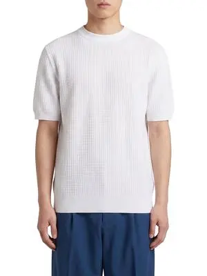 BOSS Cotton Crew Neck Sweater - White