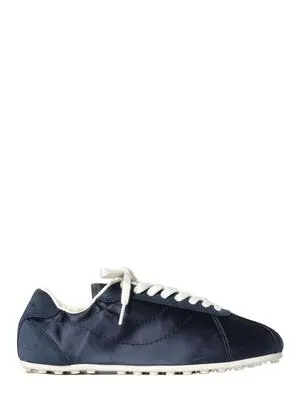 Paul Smith Satin And Suede Lace Up Sneakers - Blue