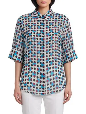 Dries Van Noten Polka Dot Shirt - Sky
