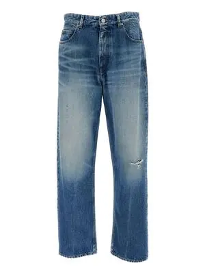 MAISON MARGIELA Distressed Paint Splatter Jeans - Blue