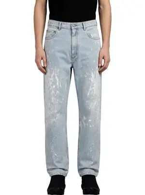 MAISON MARGIELA MM6 Maison Margiela Printed Straight Leg Jeans Gnawed Blue