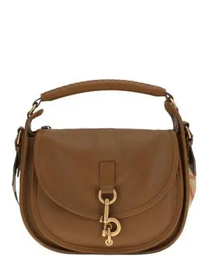 Burberry B-Clip Leather Handbag Hazel