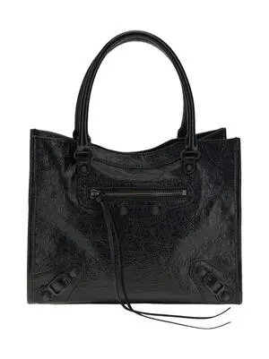 Balenciaga Le City Arena Leather Bag - Black