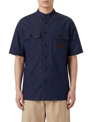 Emporio Armani Cotton Blend Casual Shirt - Denim