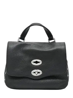 ZANELLATO Baby Postina Bag In Hammered Leather - Black