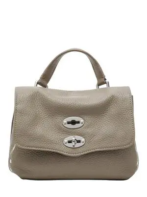 ZANELLATO Postina Mini Bag In Hammered Leather - Grey