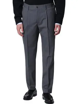 SANTANIELLO Dark Wool Blend Trousers - Grey