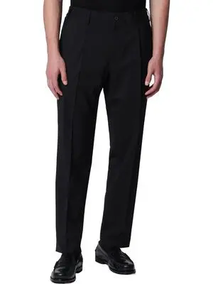 SANTANIELLO Wool Blend Trousers - Black