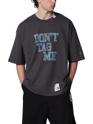 Mihara Yasuhiro Don't Tag Me Cotton T-shirt - Black