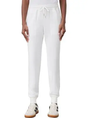 Splendid Supersoft Brushed French Terry Jogger With Drawstring Waist And Cuffed Ankles - Navy
