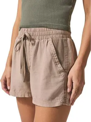Splendid Campside Short With Drawstring Waist And Pockets - White