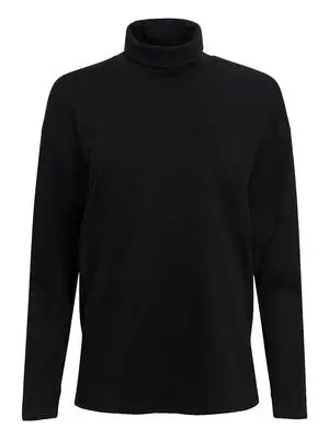Splendid Splendid X @Cellajaneblog Mock Neck Drop Shoulder Top Black
