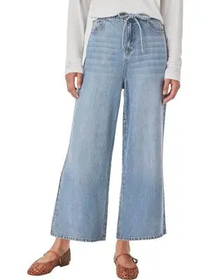 Splendid Lounge Denim Crop Pant - Lavender